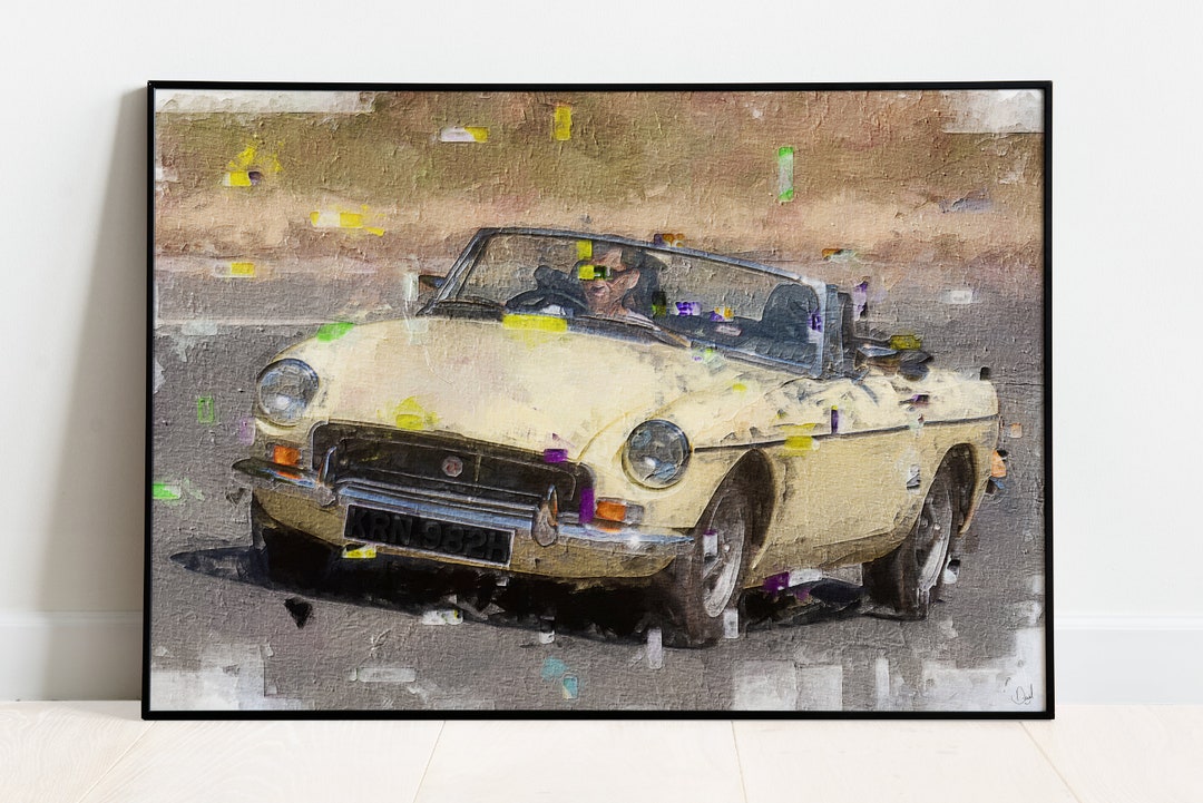 MG MGB Art Print / MG Poster / Classic Car Print / Vintage Sports Car ...