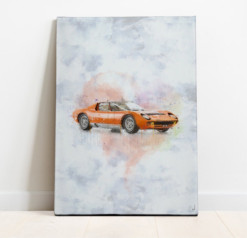 Lamborghini Miura Art Print / Classic Lambo Poster / Classic - Etsy