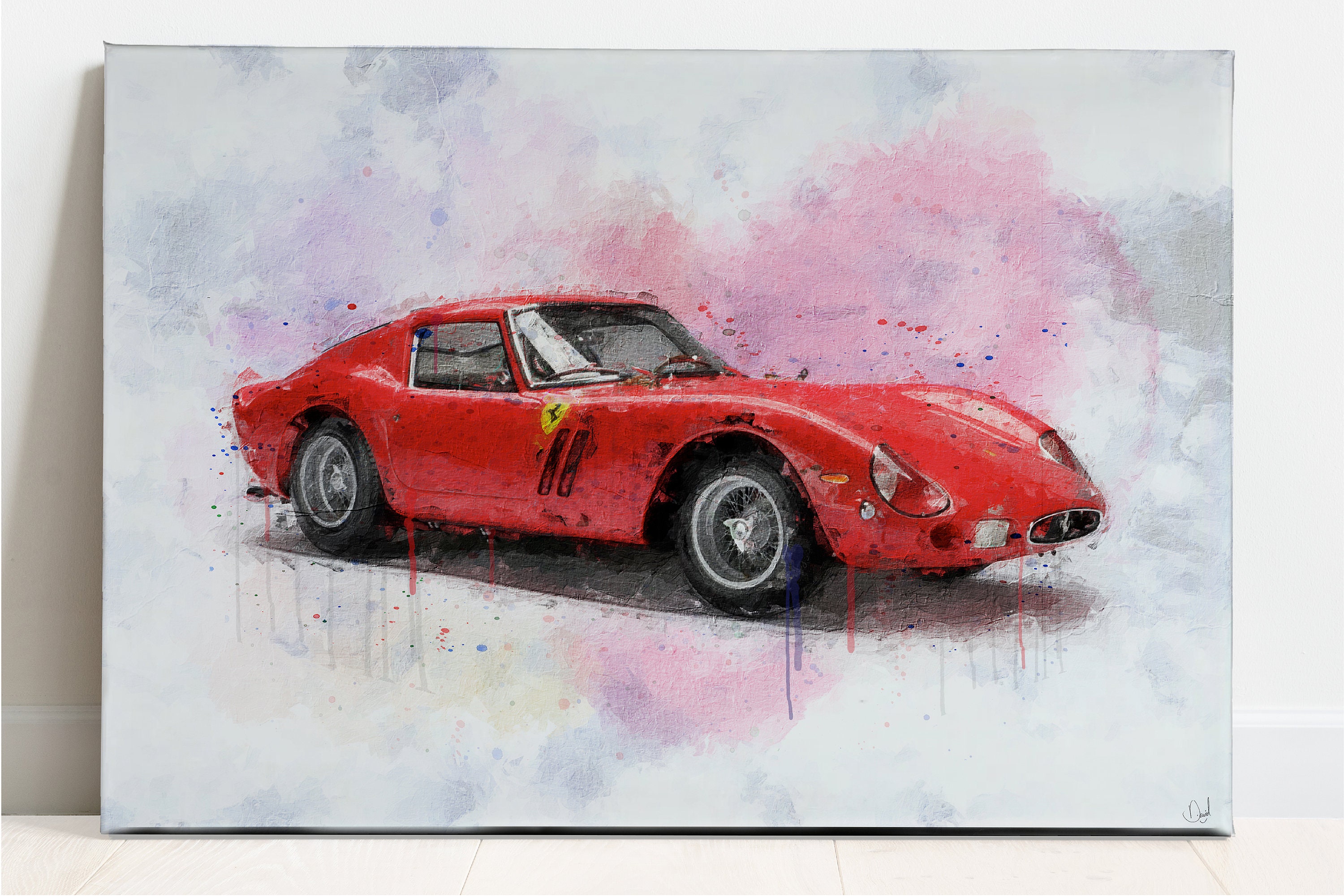 Ferrari 250 GTO Art Print / Ferrari Poster / Classic Car Print ...