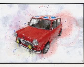 Classic Mini Cooper Poster - Etsy