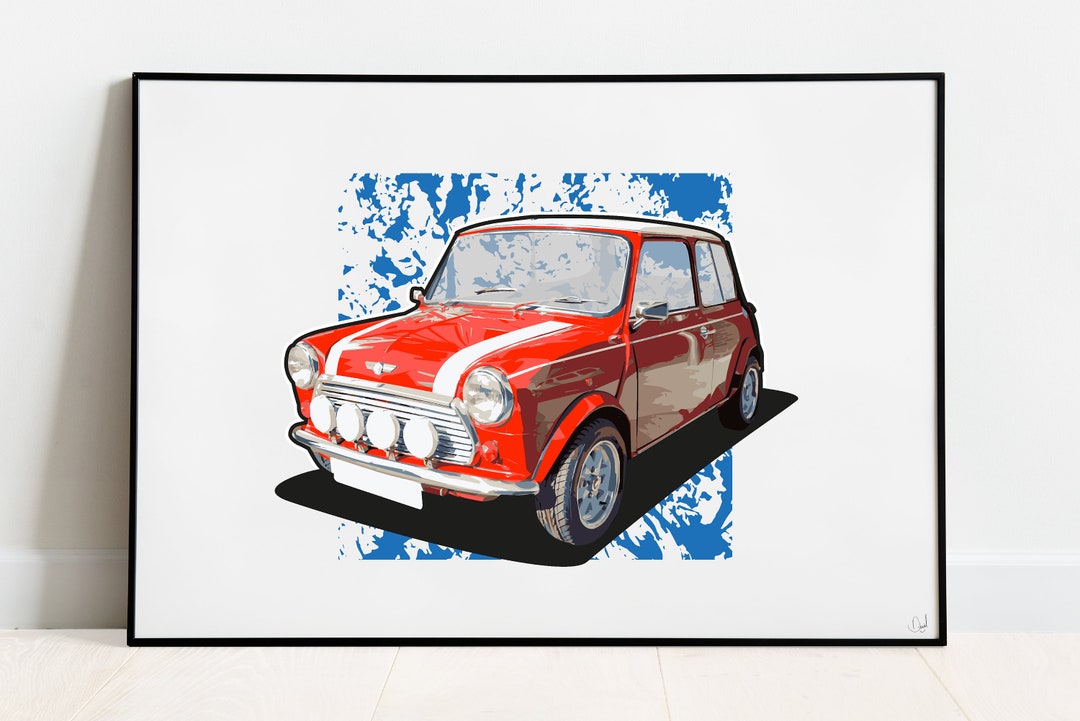 Austin Mini Art Print / Classic Mini Poster / Classic Car Print ...