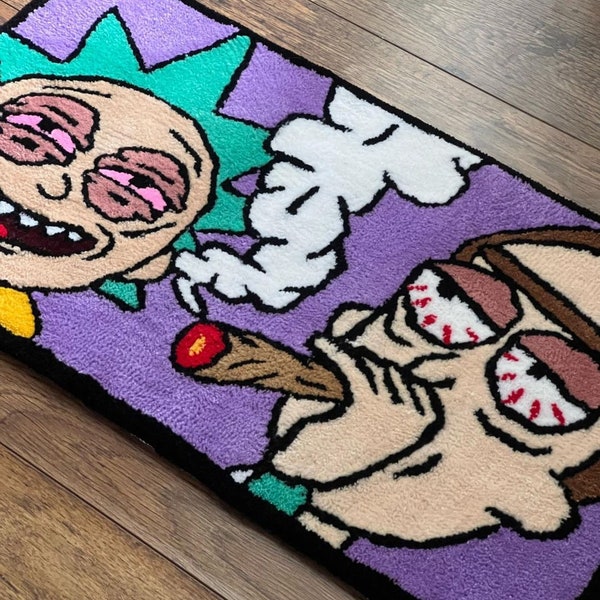 Rick and Morty Portal Tufted Rug - Etsy