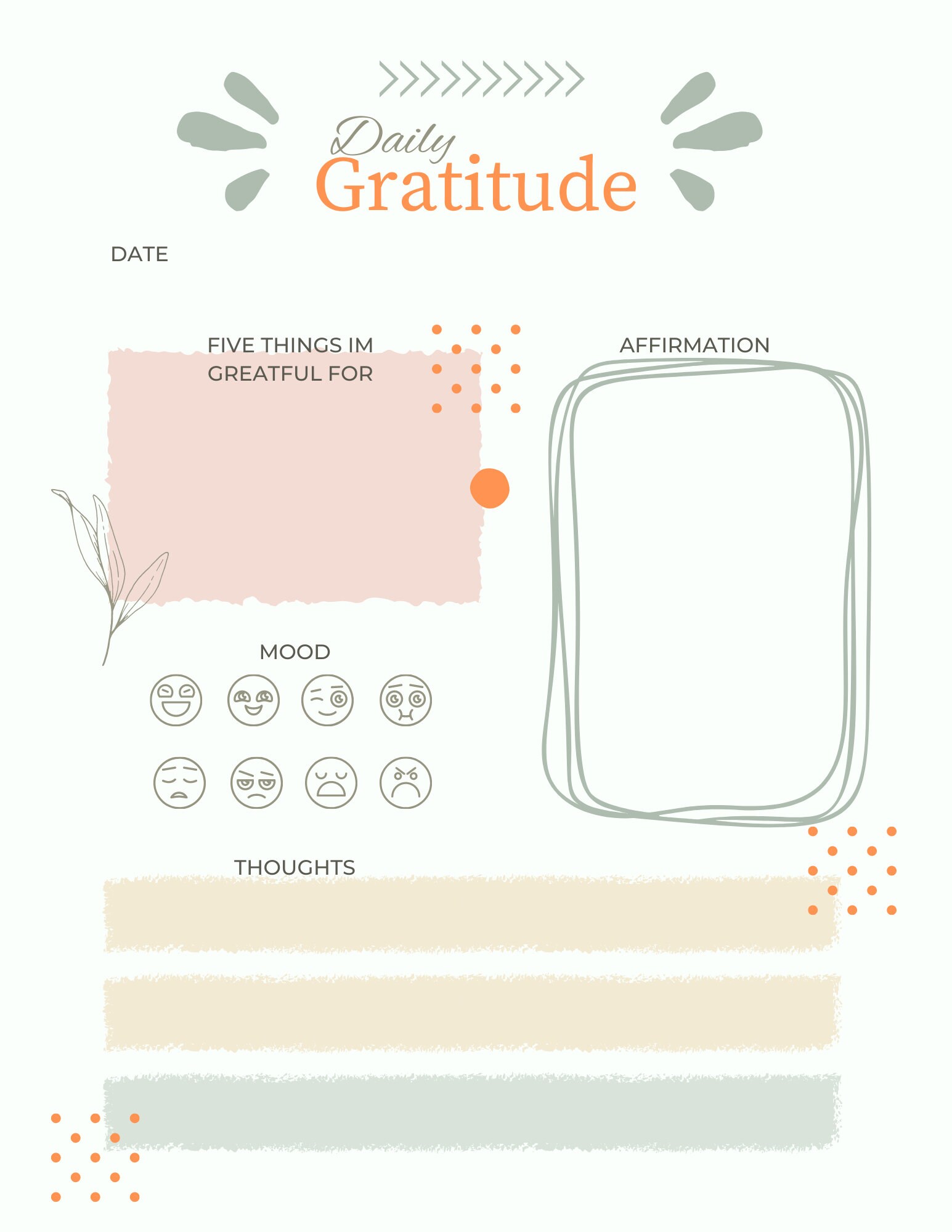 Printable Gratitude Planner, Positivity Journal Printable, Journal ...