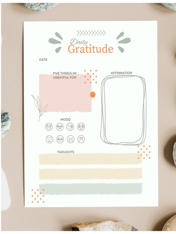 Printable Gratitude Planner Positivity Journal Printable - Etsy