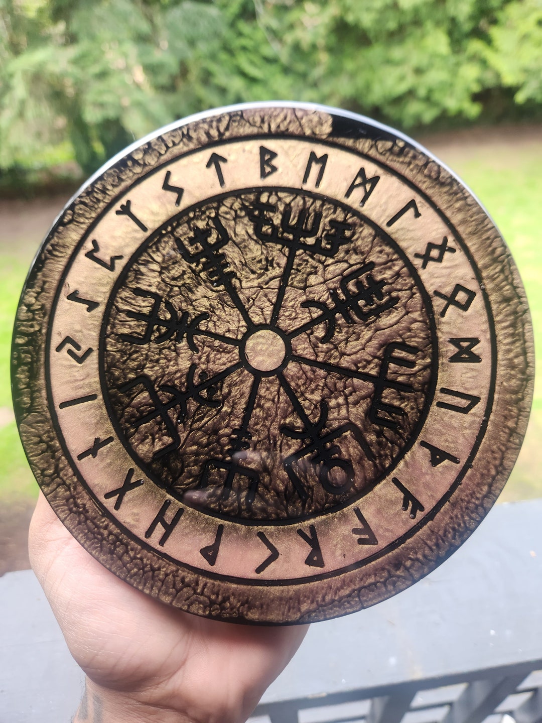 Vegvisir Rune Slab for Charging Rune Crystals for Guidance - Etsy