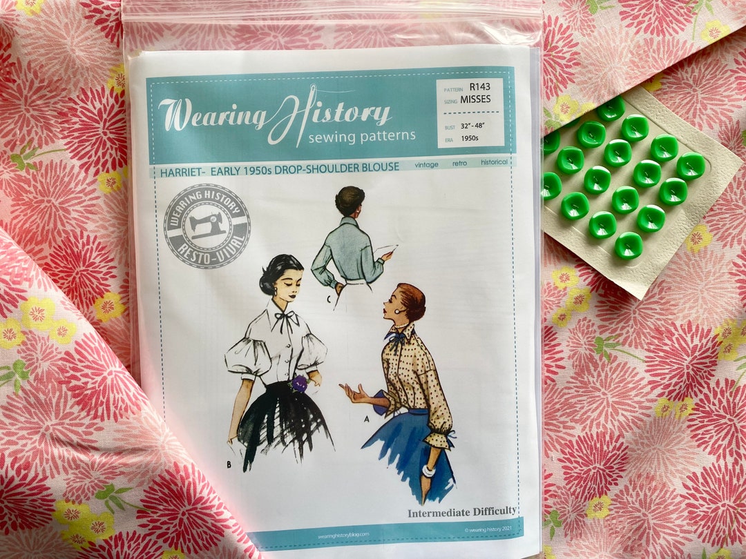 Dressmaking Kit: Sewing Kit for 1950s Harriet Blouse in Bold Pink ...