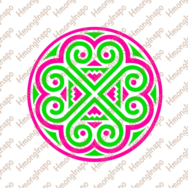 Hmong Heart Print, Hmong Art, Hmong Print, Hmong Pattern, Hmong Digital ...