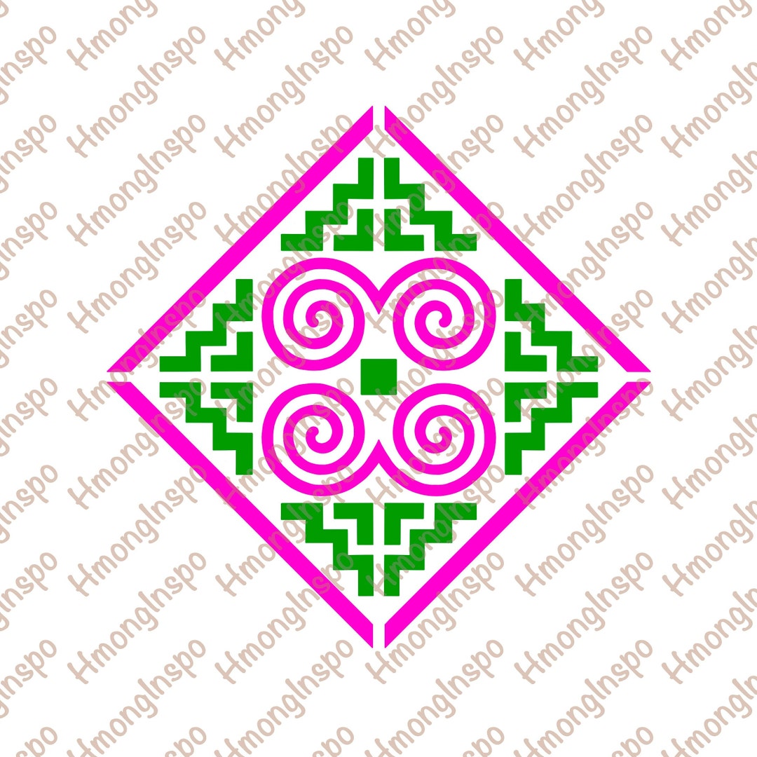 Hmong Diamond Design, Digital Art, Print, Download - Etsy