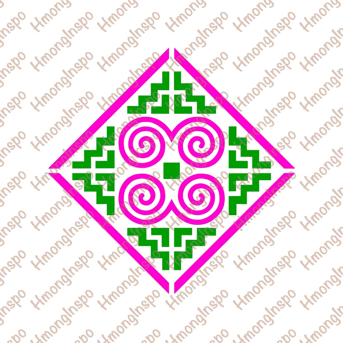 Hmong Diamond Design, Digital Art, Print, Download - Etsy