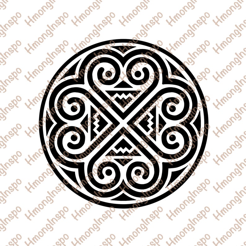 Hmong Heart Print, Hmong Art, Hmong Print, Hmong Pattern, Hmong Digital ...