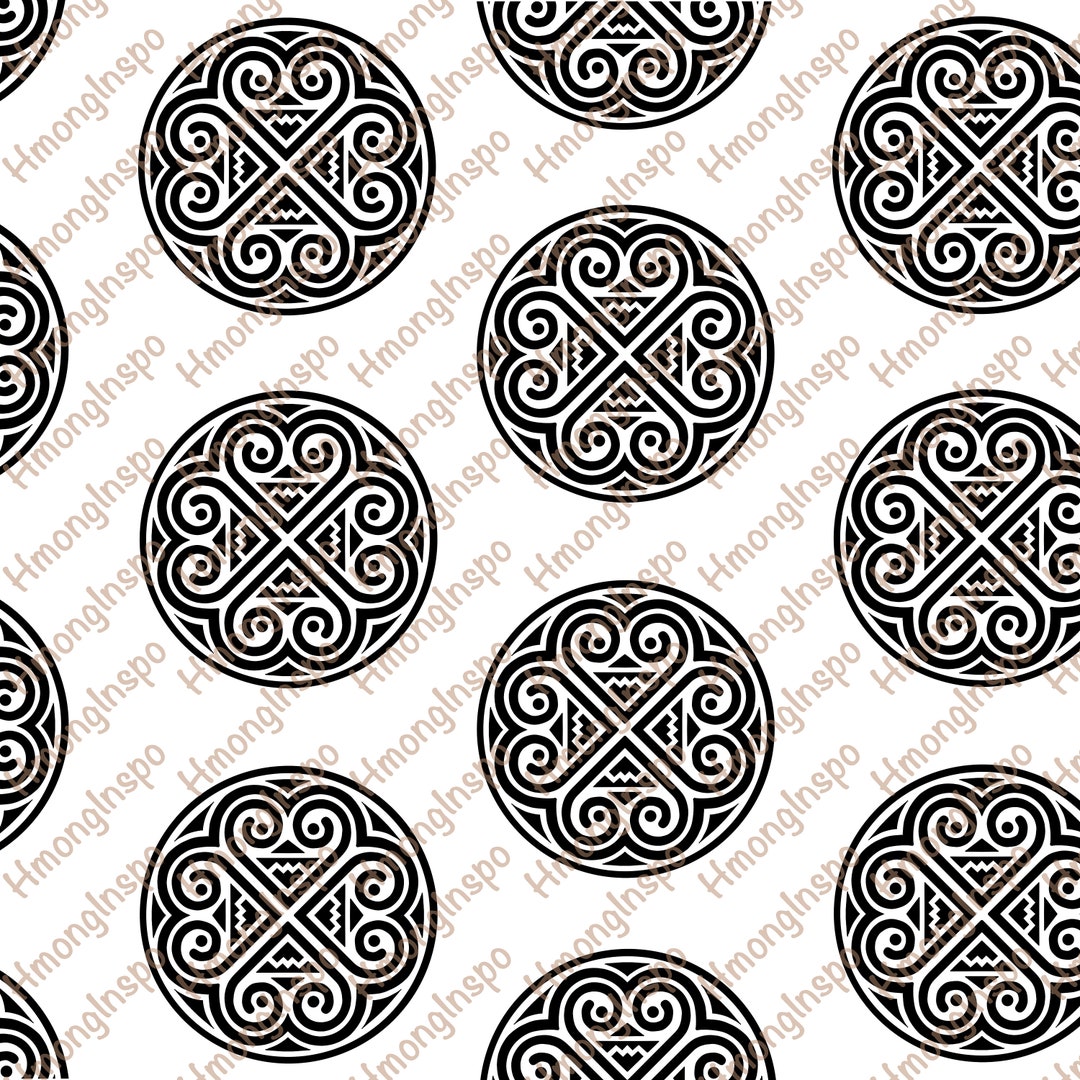 Hmong Heart Print, Hmong Art, Hmong Print, Hmong Pattern, Hmong Digital ...