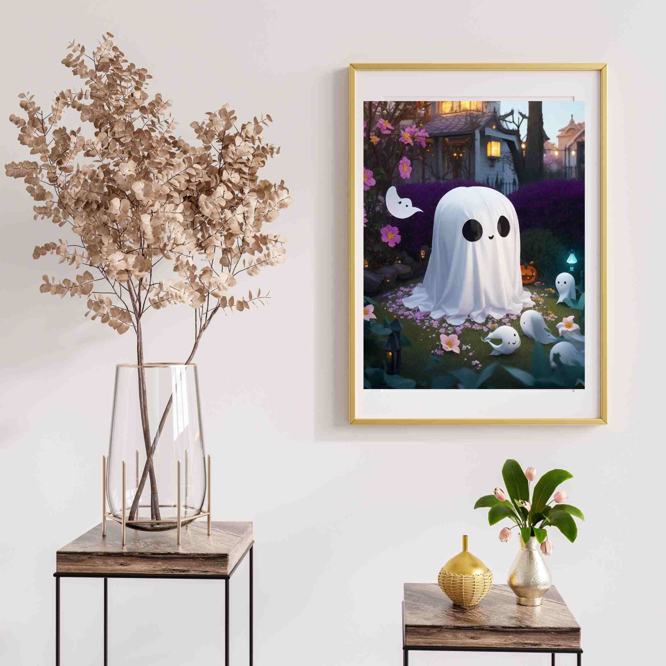 PRINTABLE Ghost Picture, Halloween Wall Art, Spooky , Ghost Picture ...