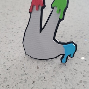 Hand Painted Wearable Gorilla Tag Finger Painter Badge Pin VR Gtag ...