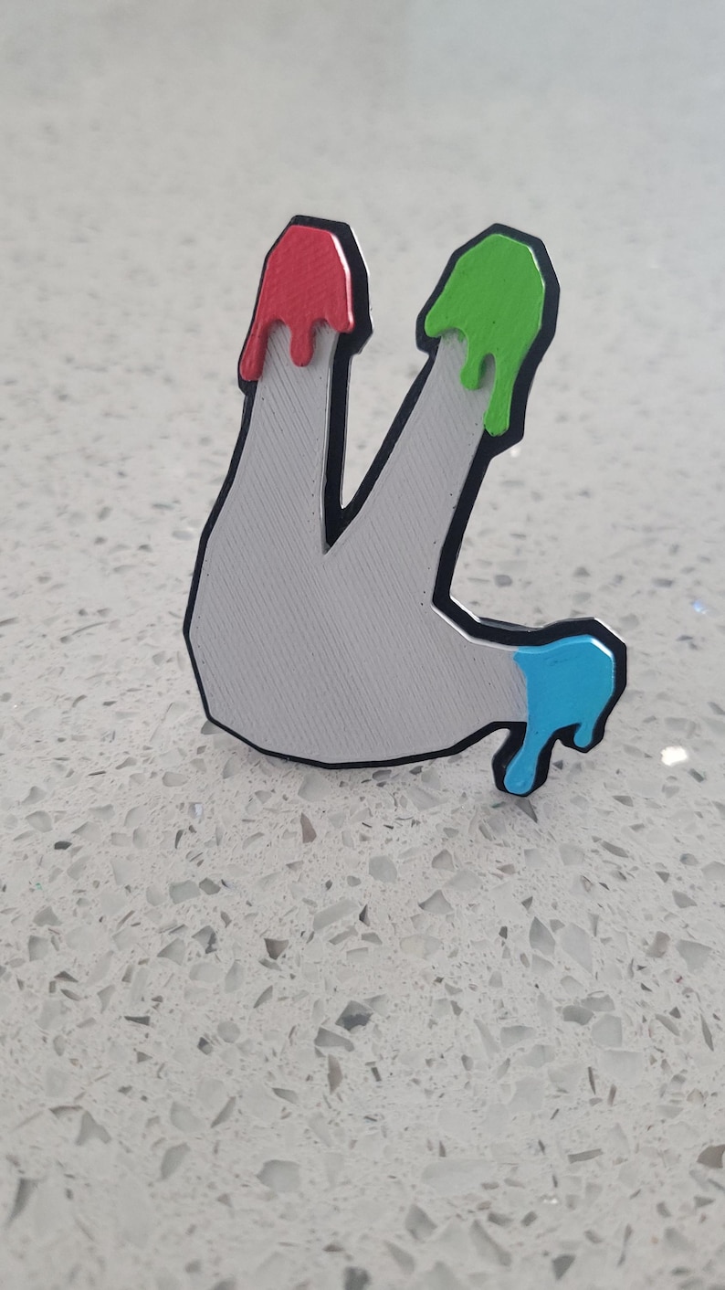 Hand Painted Wearable Gorilla Tag Finger Painter Badge Pin VR Gtag ...