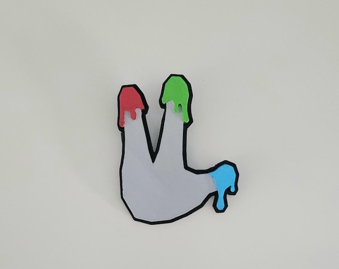 Hand Painted Wearable Gorilla Tag Finger Painter Badge Pin VR Gtag ...