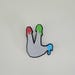 Hand Painted Wearable Gorilla Tag Finger Painter Badge Pin VR Gtag ...