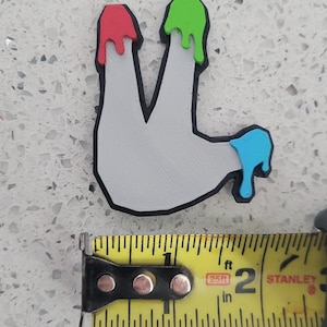 Hand Painted Wearable Gorilla Tag Finger Painter Badge Pin VR Gtag ...