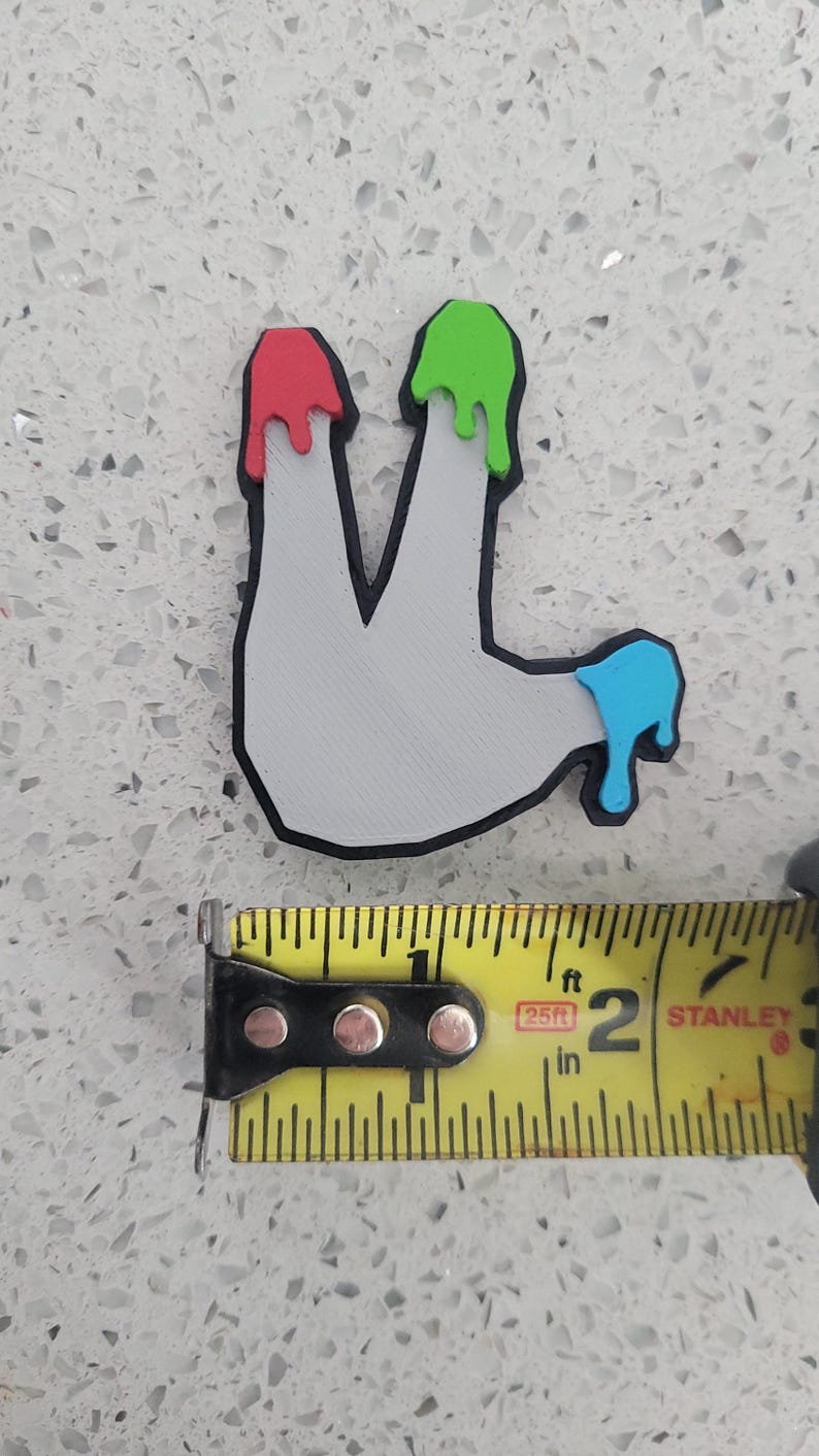 Hand Painted Wearable Gorilla Tag Finger Painter Badge Pin VR Gtag ...