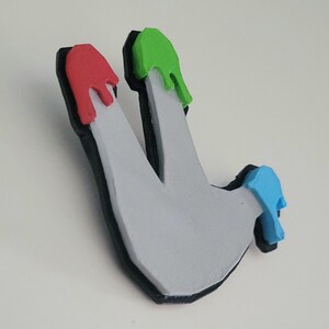 Hand Painted Wearable Gorilla Tag Finger Painter Badge Pin VR Gtag ...