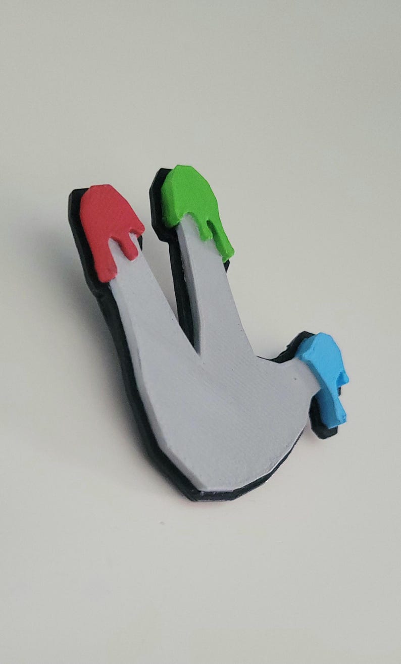 Hand Painted Wearable Gorilla Tag Finger Painter Badge Pin VR Gtag ...