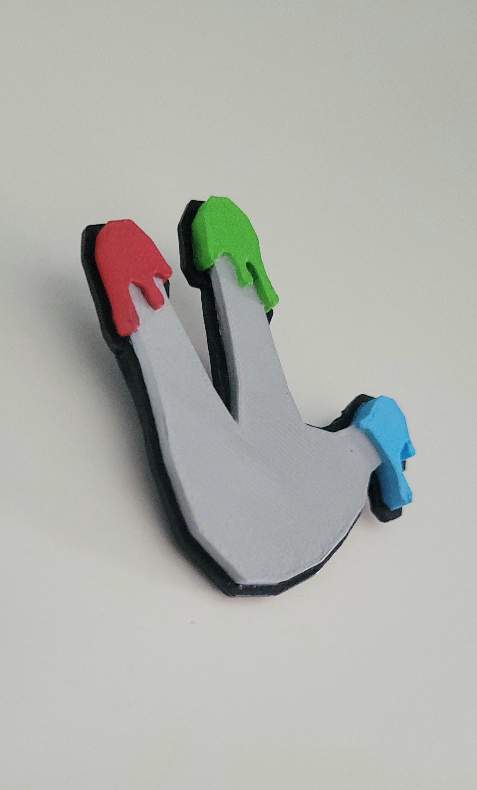 Hand Painted Wearable Gorilla Tag Finger Painter Badge Pin VR Gtag ...