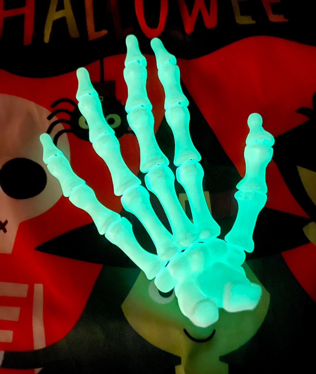 Glow in the Dark Skeleton Hand Upright, Flexible - Etsy