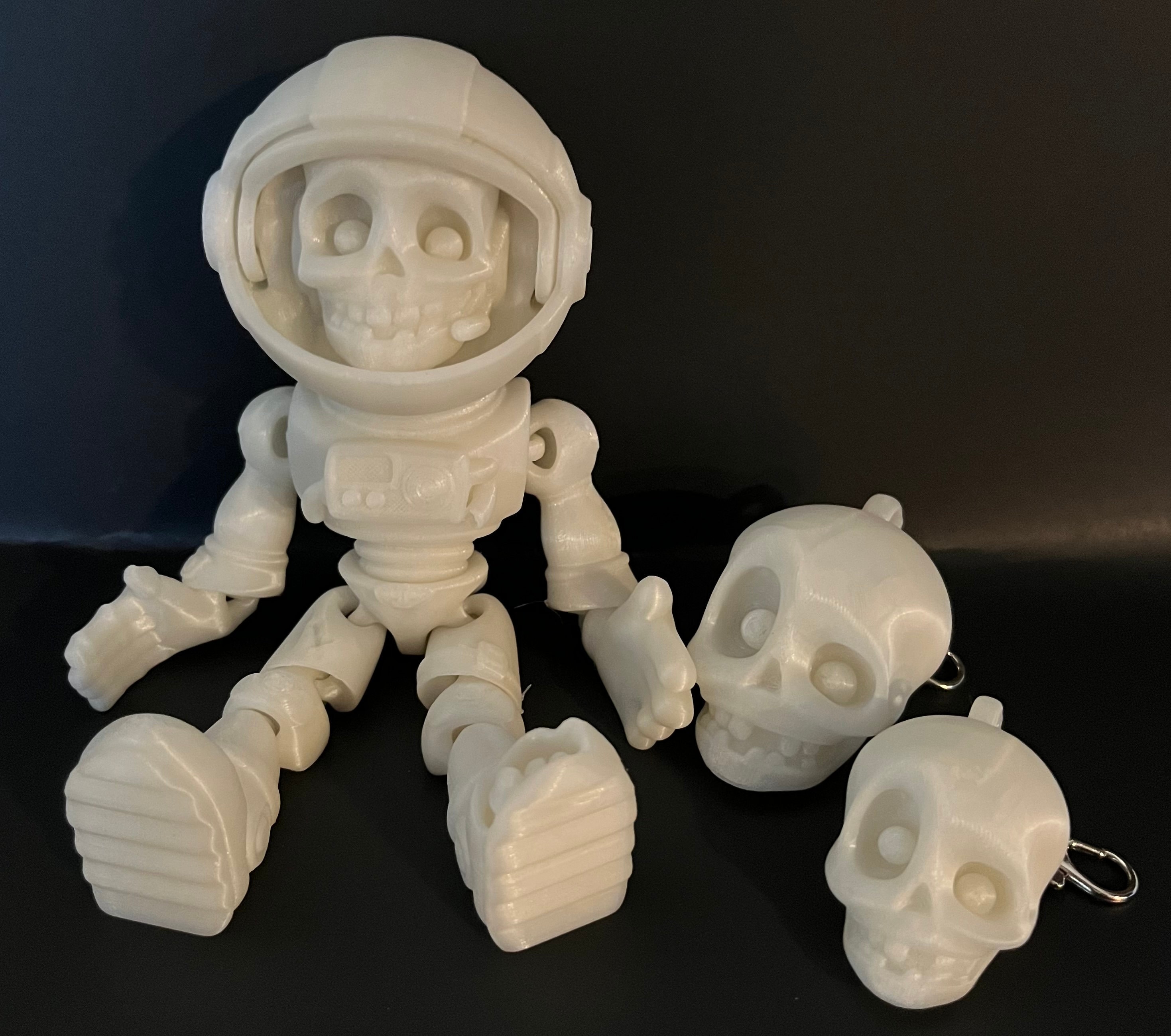 Skeleton Astronaut, Halloween, 3d Print, Fidget Toy - Etsy