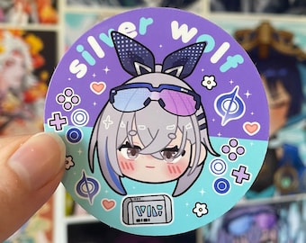 Silver Wolf Star Rail Vinyl Sticker - Etsy