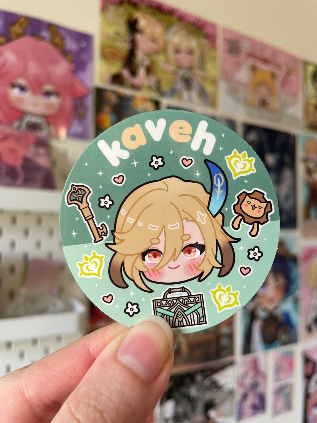 Kaveh Genshin Round Sticker / Vinyl Sticker - Etsy