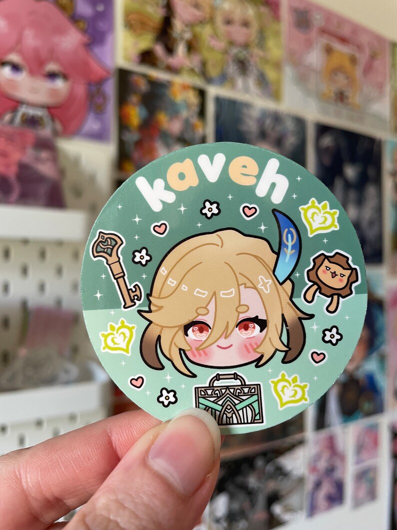Kaveh Genshin Round Sticker / Vinyl Sticker - Etsy