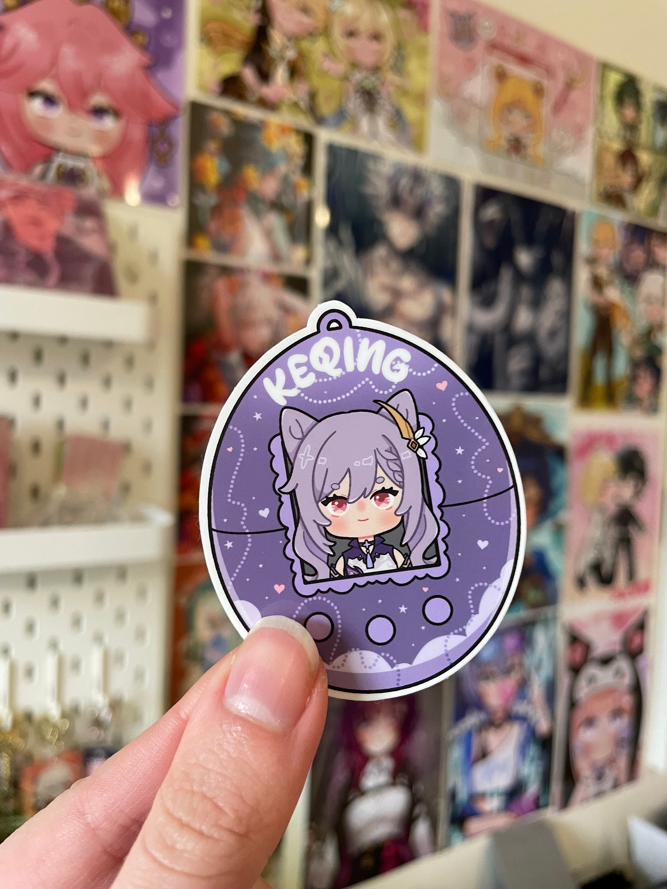 Keqing Genshin Tamagotchi Sticker / Vinyl Sticker - Etsy