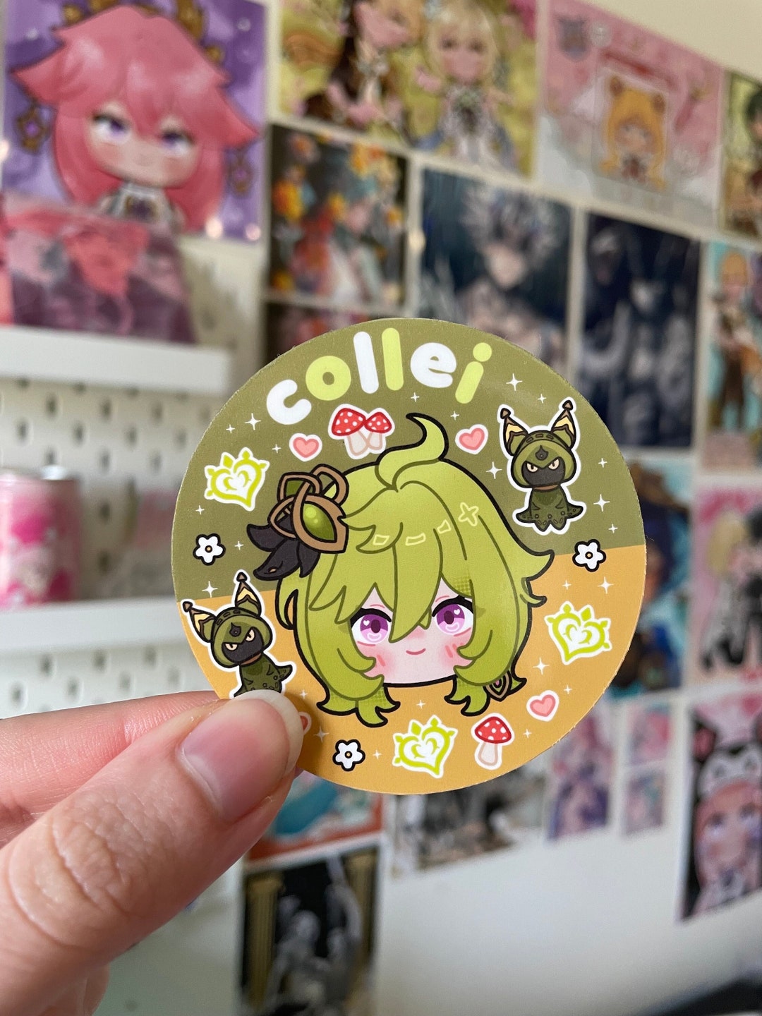 Collei Genshin Round Sticker / Vinyl Sticker - Etsy