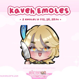 Kaveh Big Emote Pack Genshin Impact for Twitch, Discord and Youtube ...