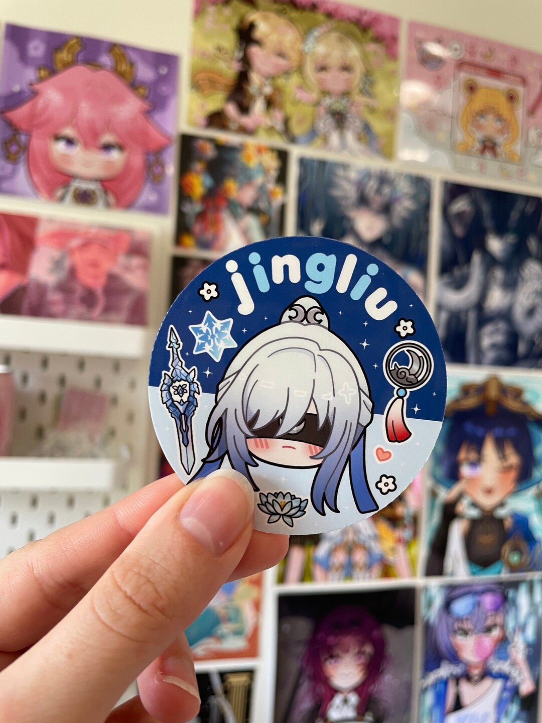 Jingliu (mask) Honkai Star Rail Round Sticker / Vinyl Sticker - Etsy
