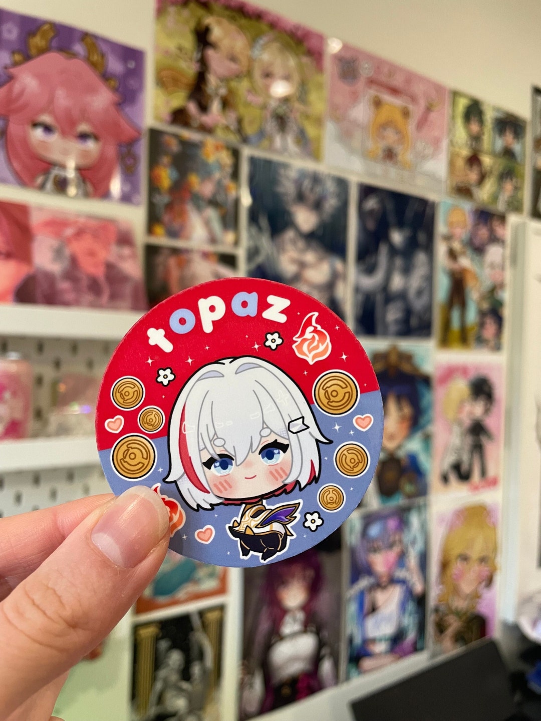 Topaz Honkai Star Rail Round Sticker / Vinyl Sticker - Etsy
