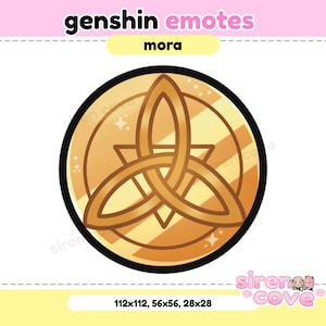 Mora Genshin Impact Coin Twitch Discord Emotes / Channel Point / Badges ...