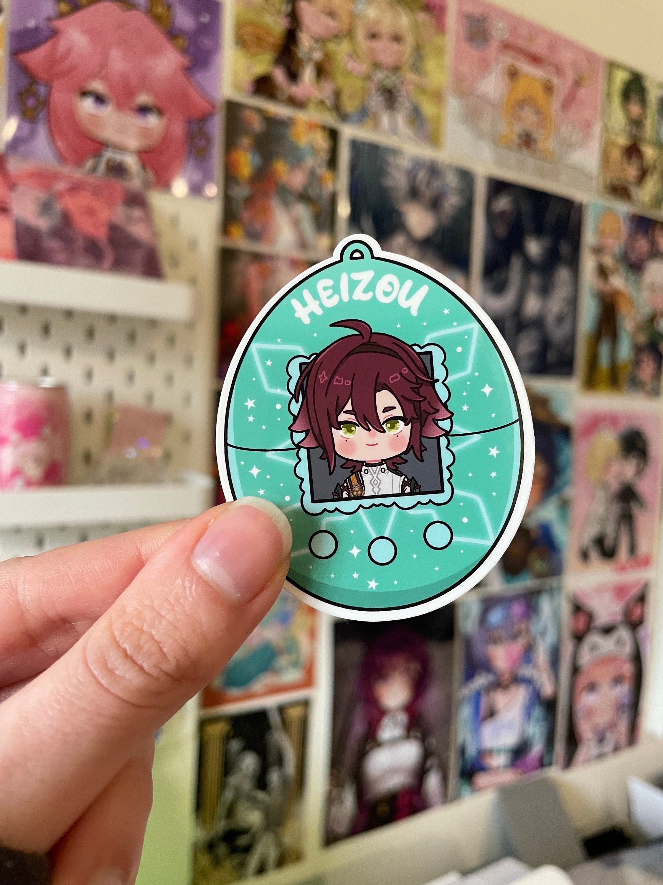Heizou Genshin Tamagotchi Sticker / Vinyl Sticker - Etsy