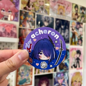 Acheron Honkai Star Rail Round Sticker / Vinyl Sticker - Etsy