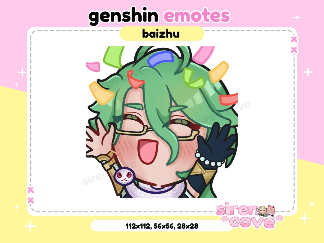 Baizhu Confetti Emotes Genshin Impactfor Twitch, Discord and Youtube ...