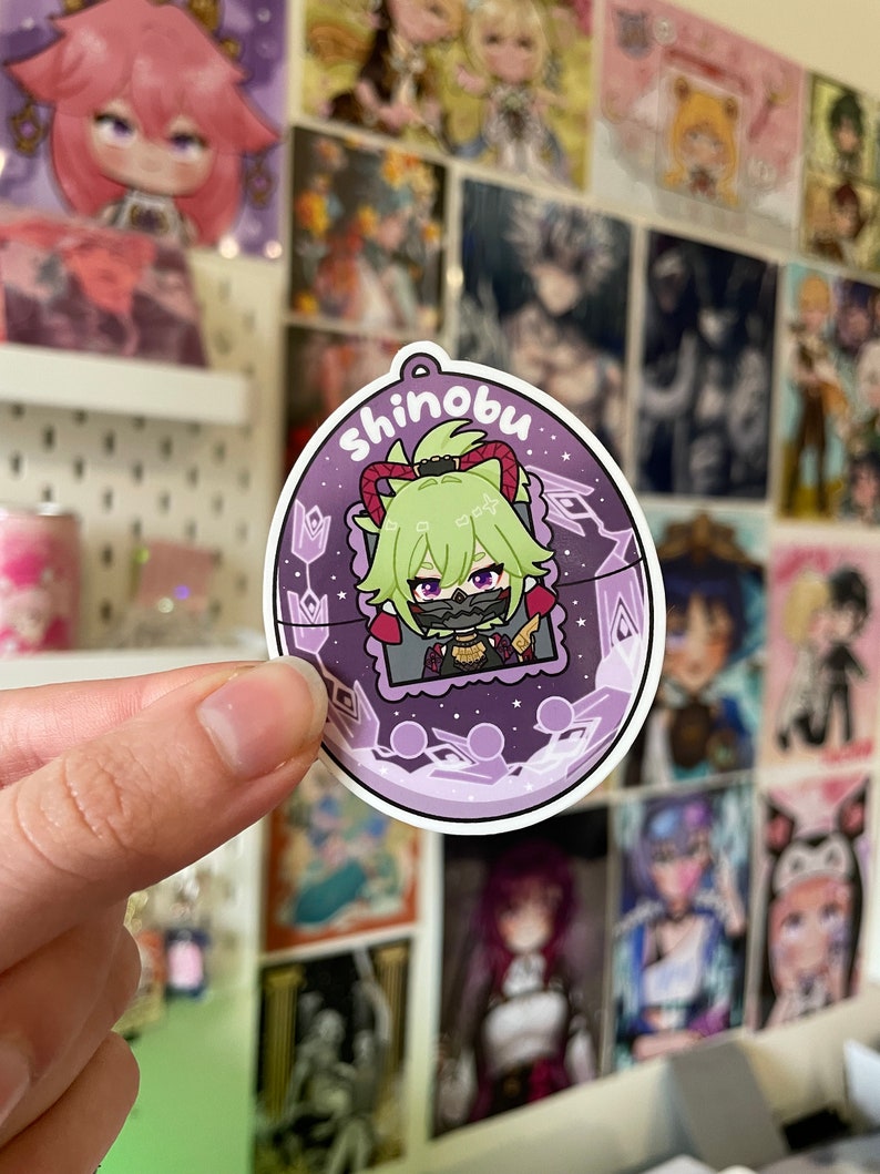 Kuki Shinobu Genshin Tamagotchi Sticker / Vinyl Sticker - Etsy