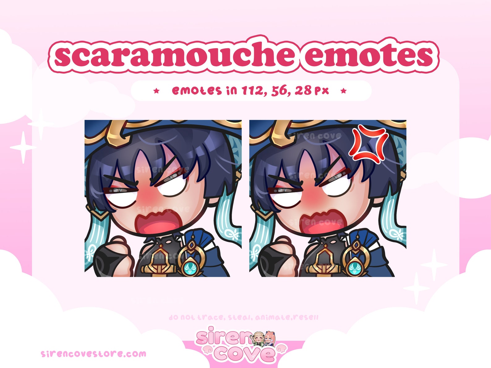 Genshin Impact Scaramouche Wanderer Angry Emotes for Twitch - Etsy ...
