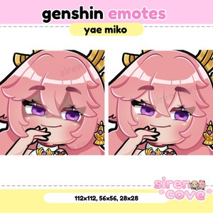 Yae Miko Smug Genshin Impact Emotes for Twitch, Discord and Youtube ...