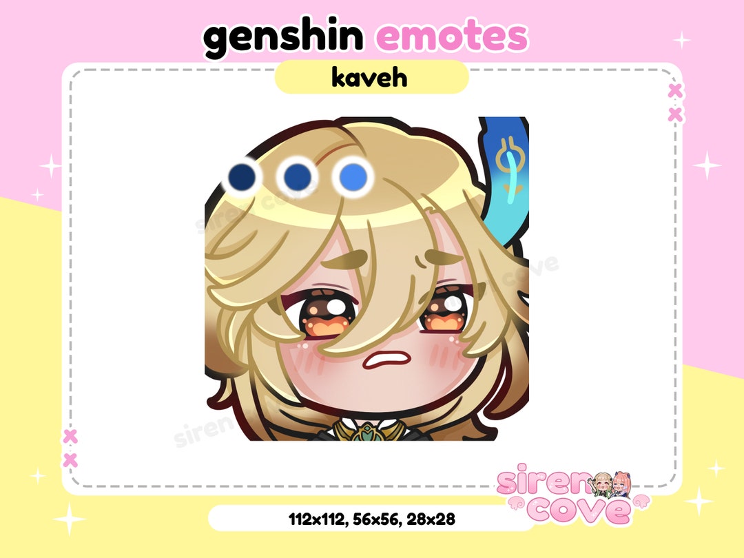 Kaveh Emotes Genshin Impactfor Twitch, Discord and Youtube / Kawaii ...