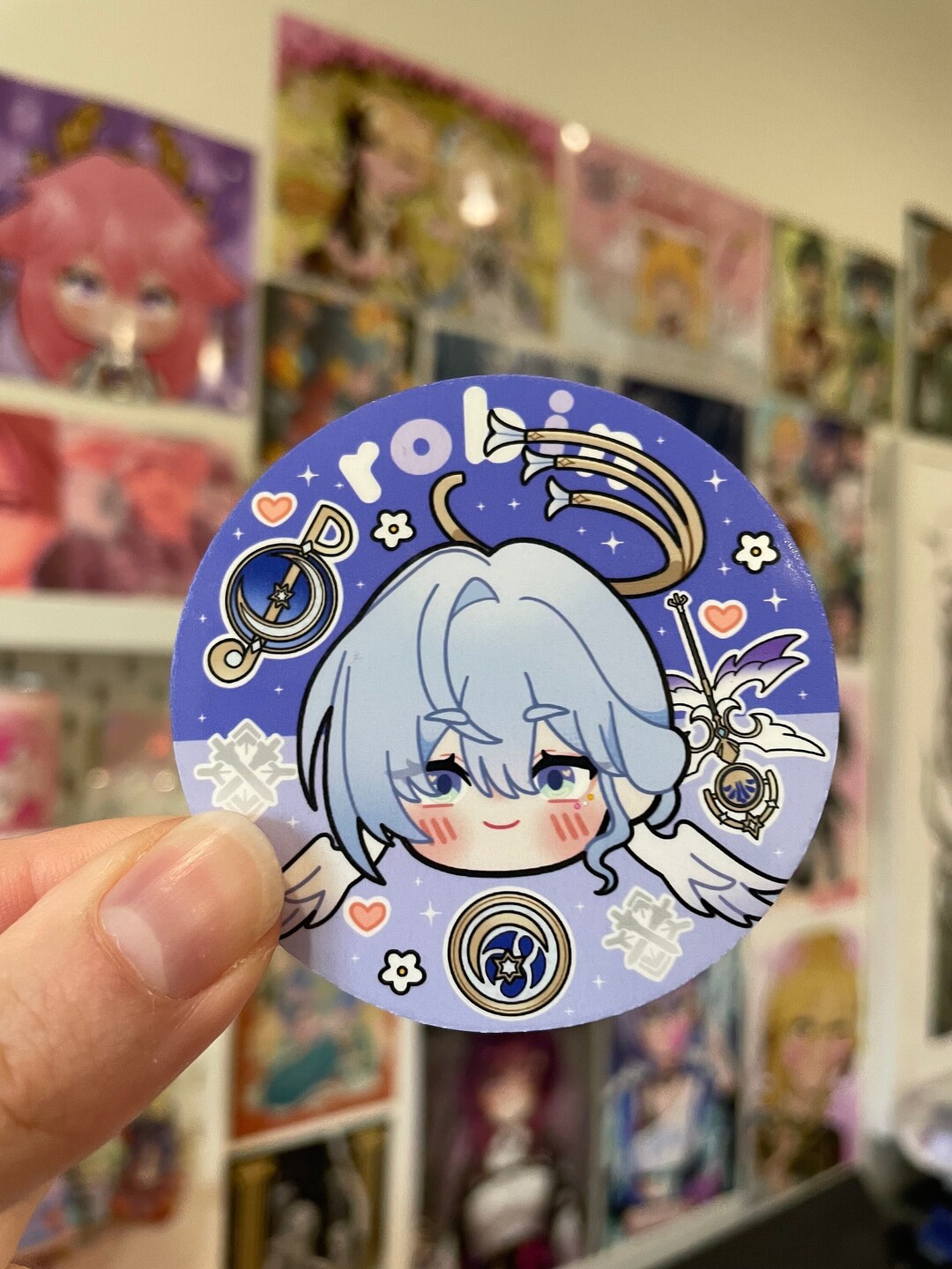 Robin Honkai Star Rail Round Sticker / Vinyl Sticker - Etsy
