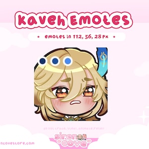 Kaveh Big Emote Pack Genshin Impact for Twitch, Discord and Youtube ...