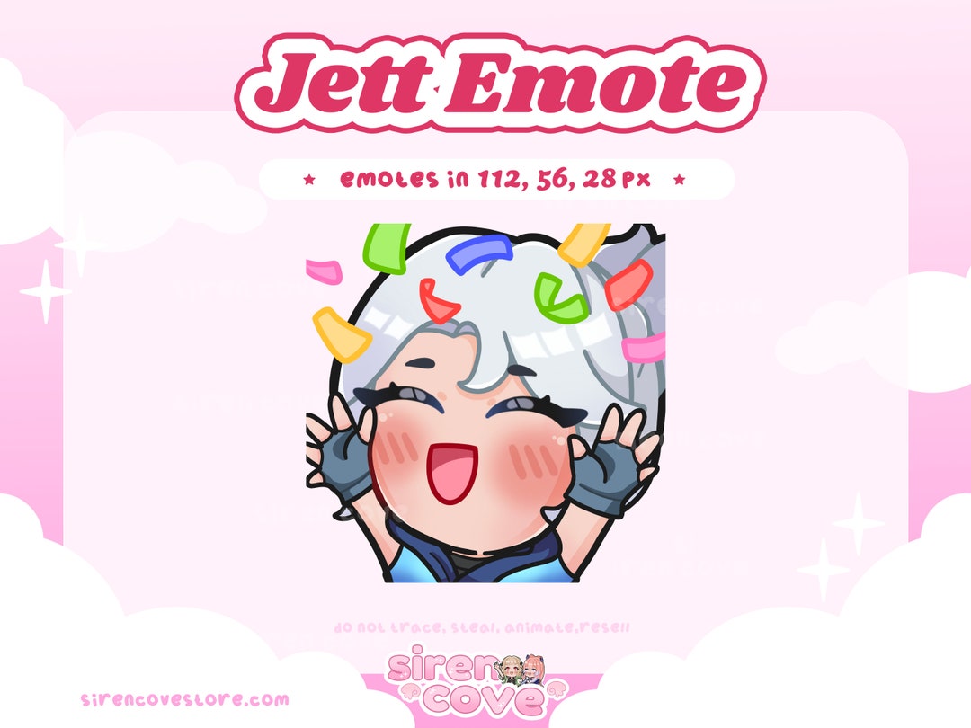 Jett Confetti Emotes Valorant for Twitch Discord and Youtube - Etsy ...