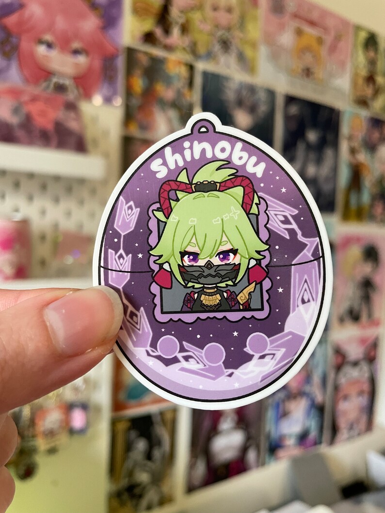 Kuki Shinobu Genshin Tamagotchi Sticker / Vinyl Sticker - Etsy