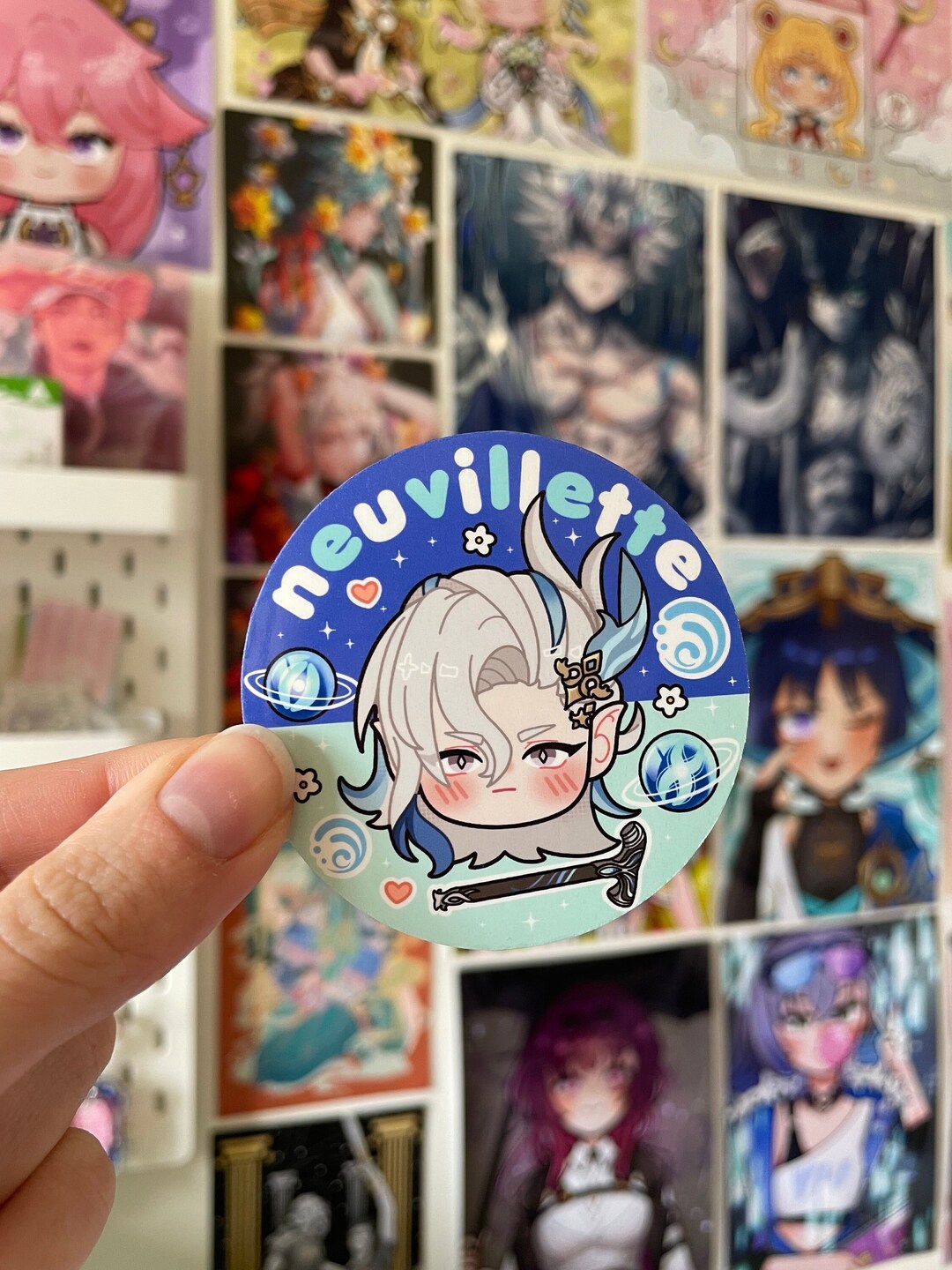 Neuvillette Genshin Round Sticker / Vinyl Sticker - Etsy