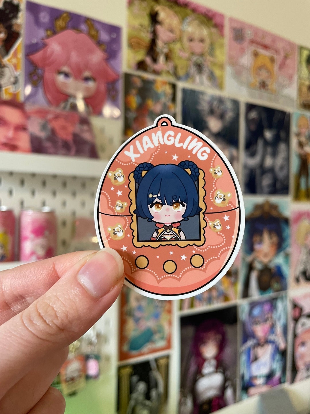 Xiangling Genshin Tamagotchi Sticker / Vinyl Sticker - Etsy