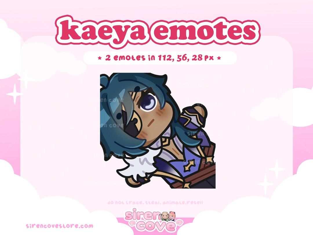 Genshin Impact Kaeya Emotes for Twitch Discord and Youtube / - Etsy ...
